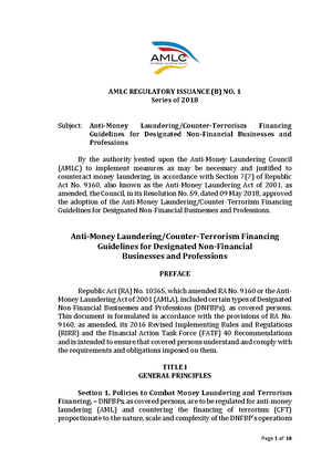 AMLC Registration and Reporting Guidelines - Anti-Money Laundering ...