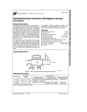 Diagramas de Dac0808 - Converters General Description The DAC0808 ...
