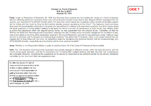 Ethics Cases 1 6 - Case Digest - People V Jardin FACTS: This is a ...