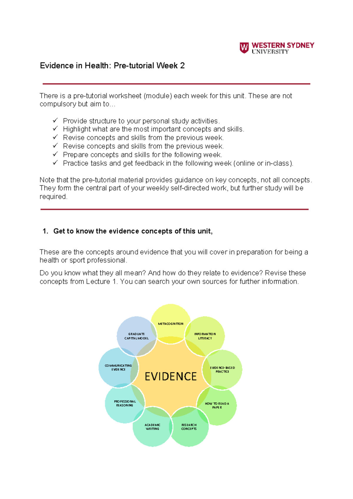 Pre-tutorial notes - Evidence in Health: Pre-tutorial Week 2 There is a ...