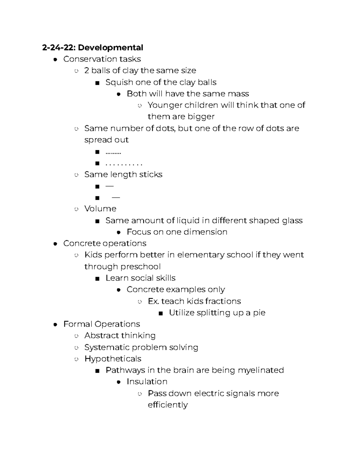 Development Psychology and Experiments - 2-24-22: Developmental ...