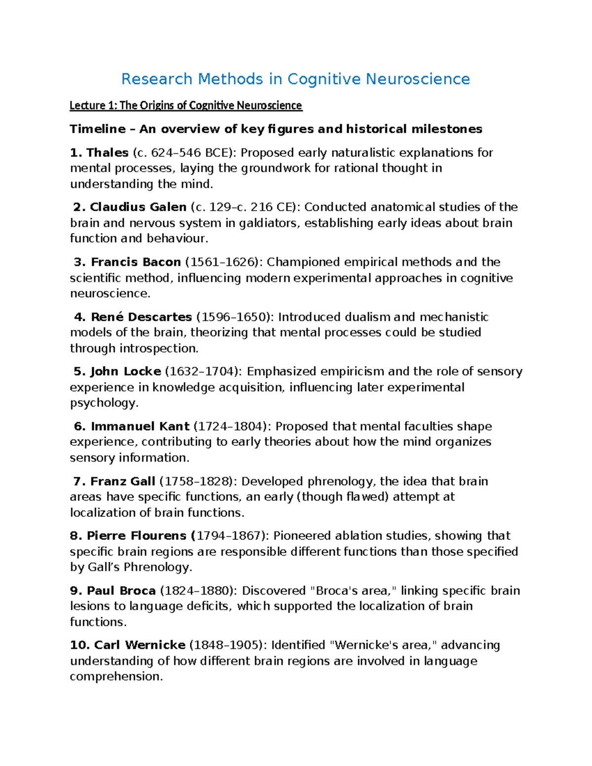 Research Methods Notes - Research Methods in Cognitive Neuroscience ...