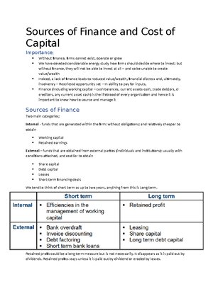 Lecture 3 Sources of Finance and Cost of Cpatial - Introduction to ...