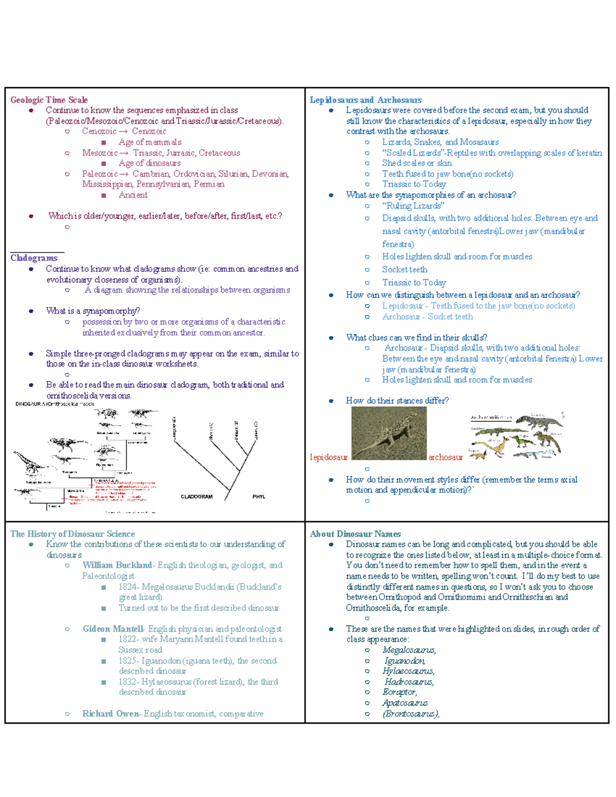 Geolfinalexam - study guide for final exam - Geologic Time Scale ...