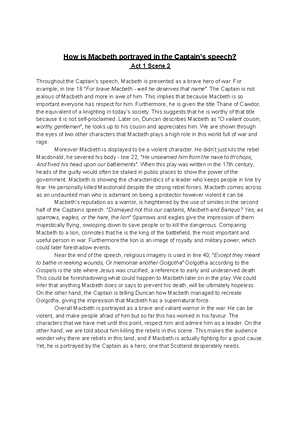 How does Shakespeare present Malcolm in this extract - Google Docs ...