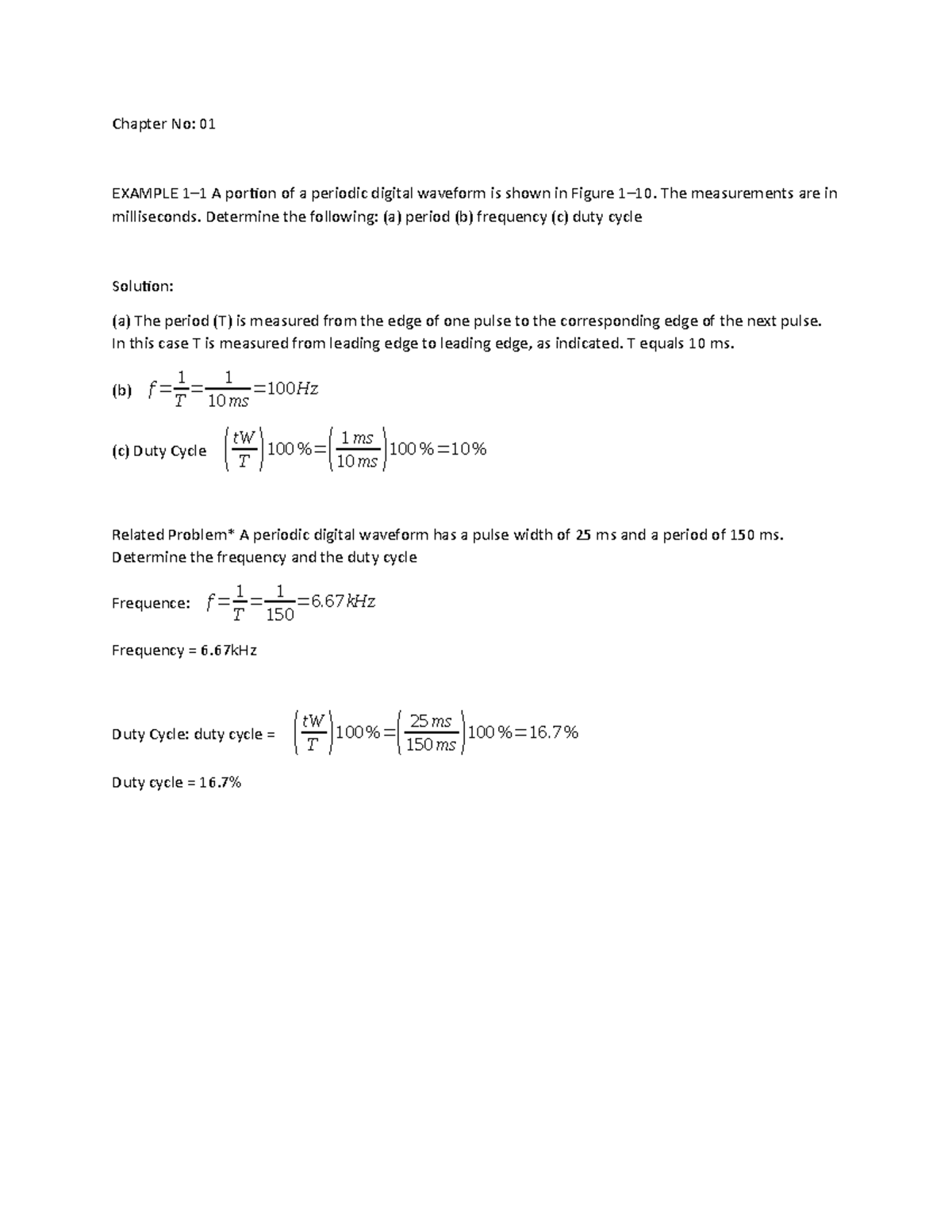 Digital Logic Design Theory Assignment No: 01 - Chapter No: 01 EXAMPLE ...