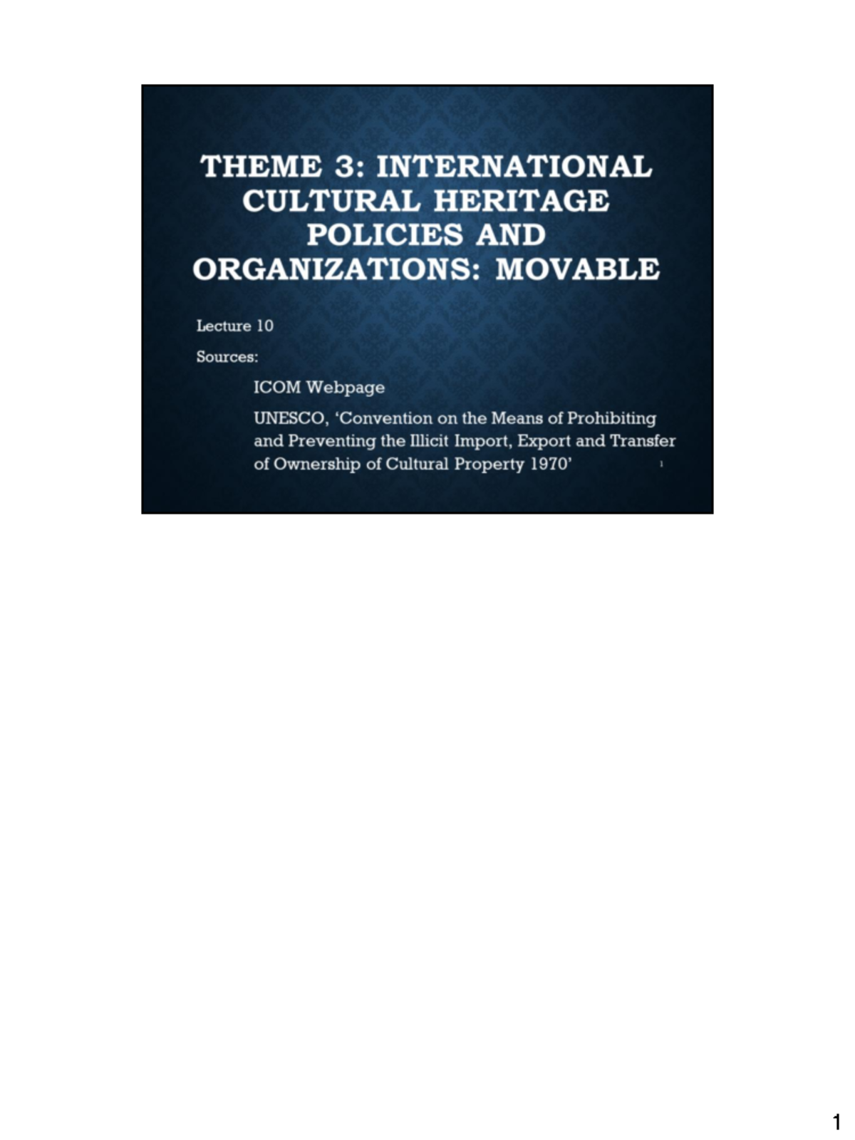 EFK 120 Theme 3 Lectures 9 and 10 assignment - ICOM Website: icom/en/ From: - Studocu