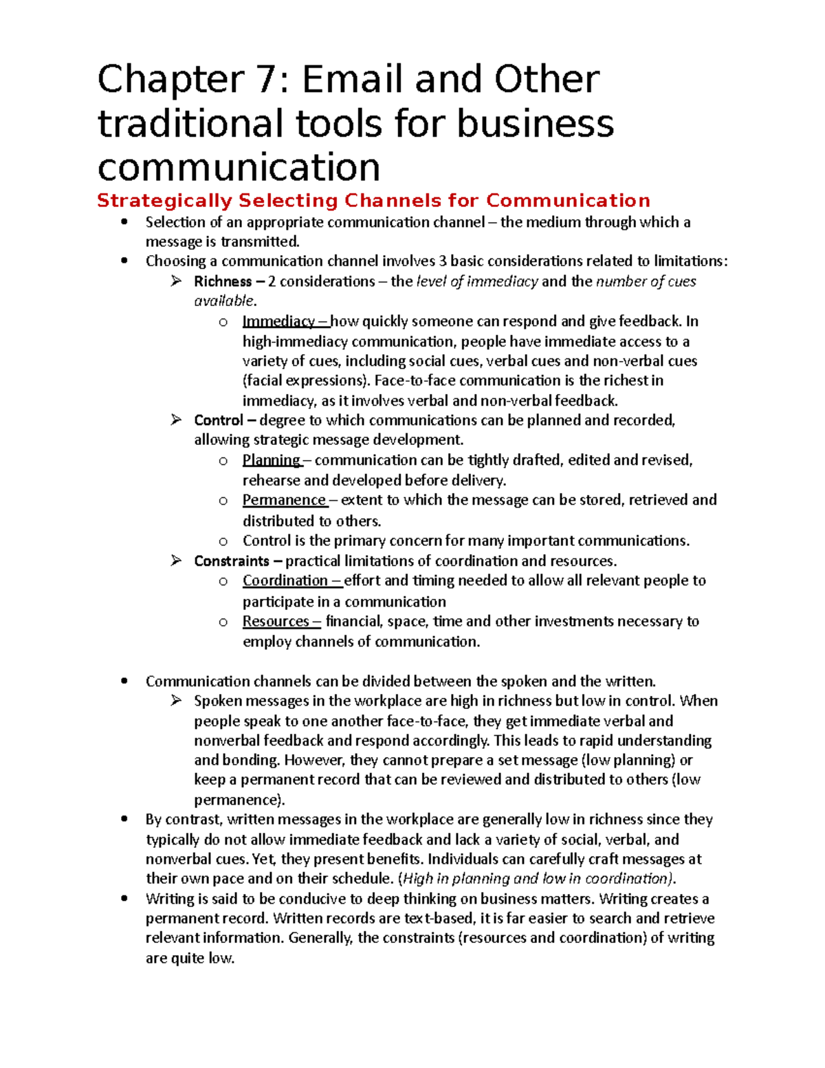 Chapter 7 - KOB 281 - UP - Studocu