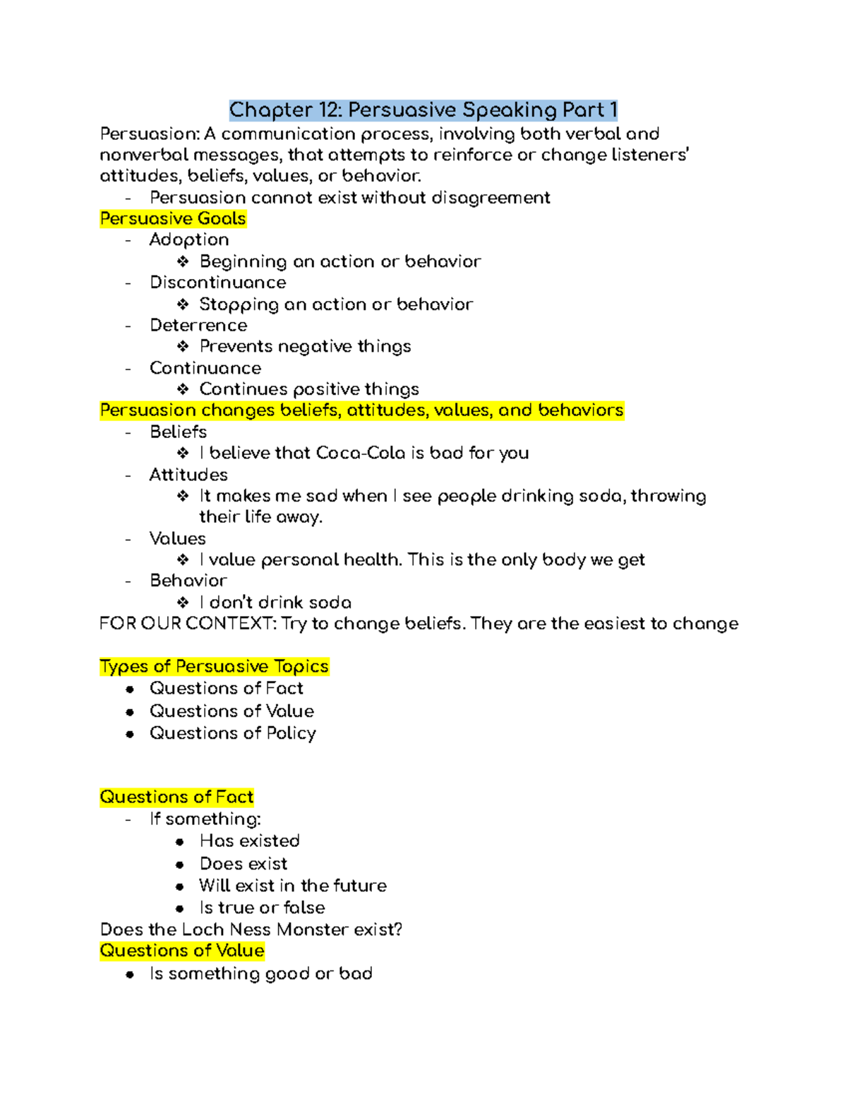 Chapter 12 Persuasive Speaking Part 1 - Chapter 12: Persuasive Speaking ...