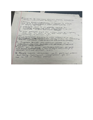 Chapter 1 Student Notes - Sociology is the systematic study of human ...