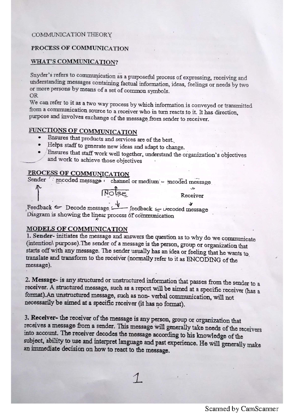 Communication Theory - FIS15B1 - Studocu