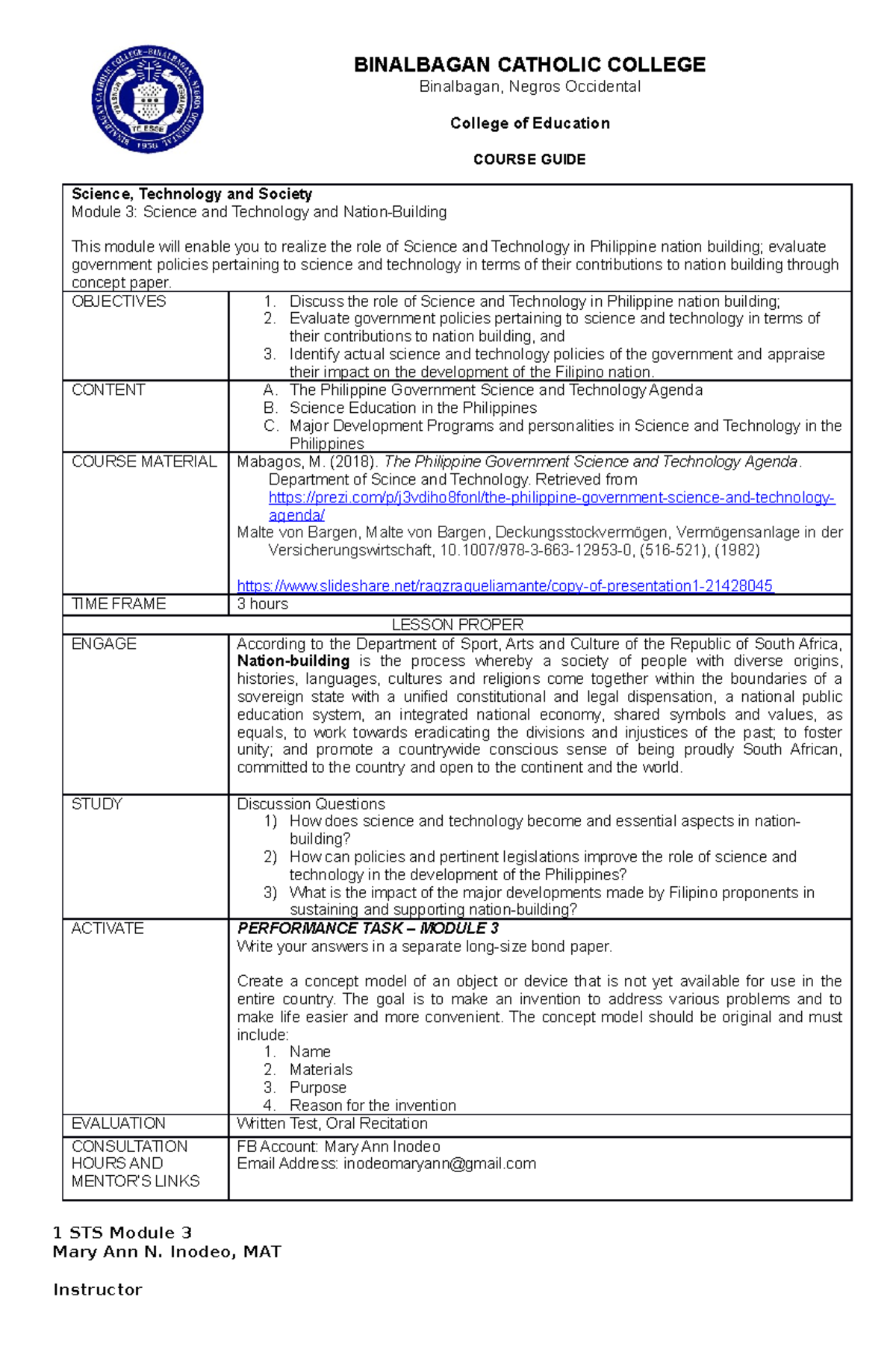 STS Module 3 - Lecture notes 1-4 - Environmental Science - Studocu
