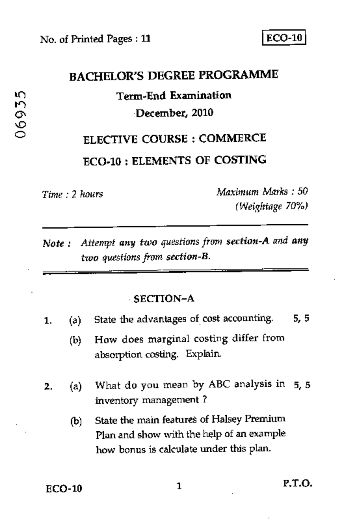 ECO-10 - MODEL PAPERS OF SEMISTER - Corporate Management - Studocu