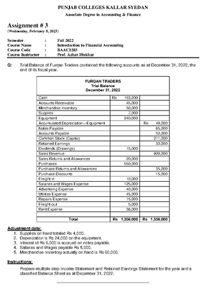 I.Com 2 POA Past paper analysis - Financial Accounting - Past Papers ...