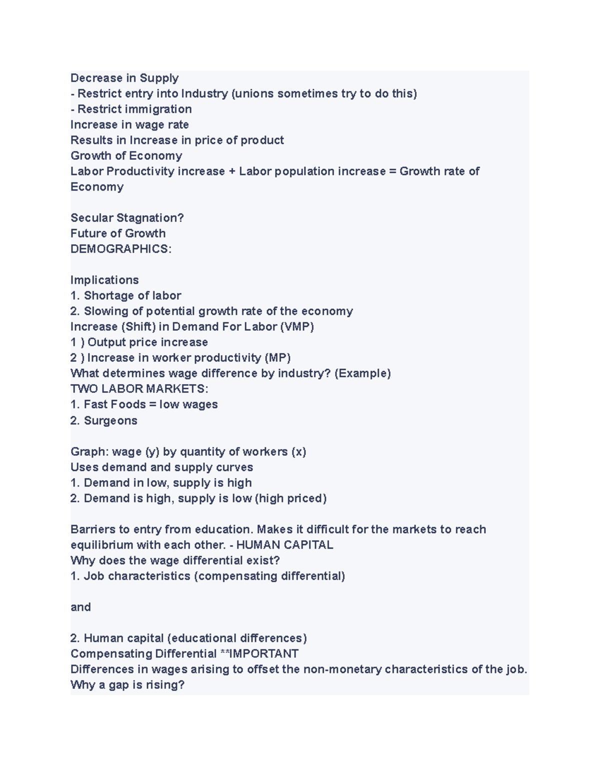 ECO201 #12 (11) - EXAM HELP - Decrease in Supply Restrict entry into ...