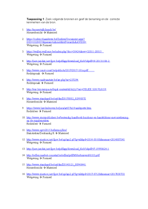 Formules Excel overzicht - goederenrecht - FORMULES EXCEL OPERATOREN ...