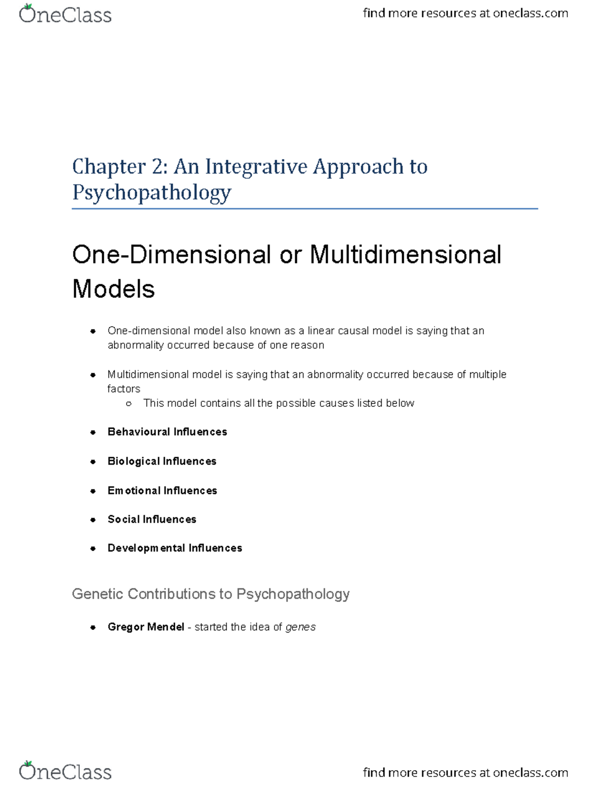 Chapter 2 Chapter 1 psych 2030 summary chapter 1 - Chapter 2: An ...