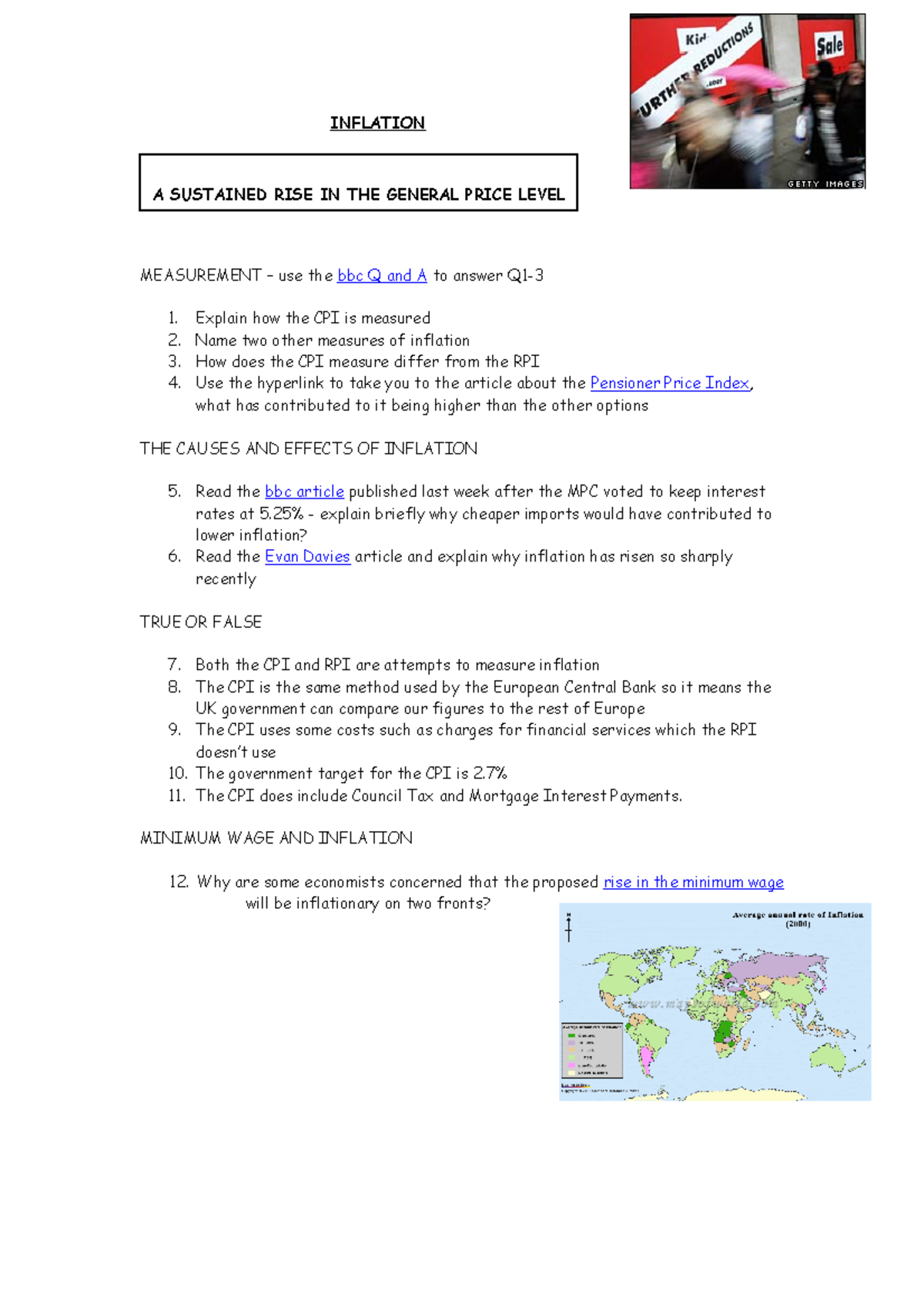 Inflation exercises - These notes are for an A* in economics ...
