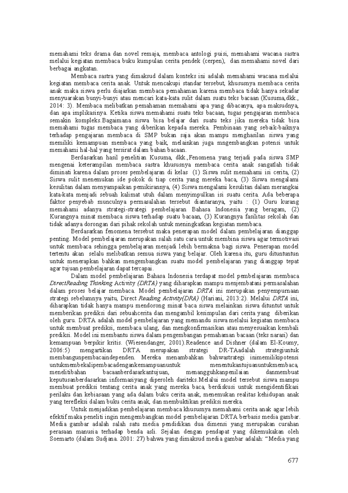 E Prosiding Riksa Bahasa XI pdf-697 - 677 memahami teks drama dan novel remaja, membaca antologi ...