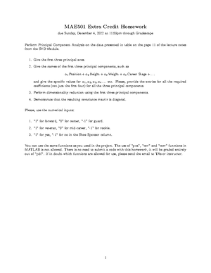 HW2 MAE501 S23 - HW2 - MAE/MSE 501 Linear Algebra in Engineering – Spring 2023 Homework Due ...