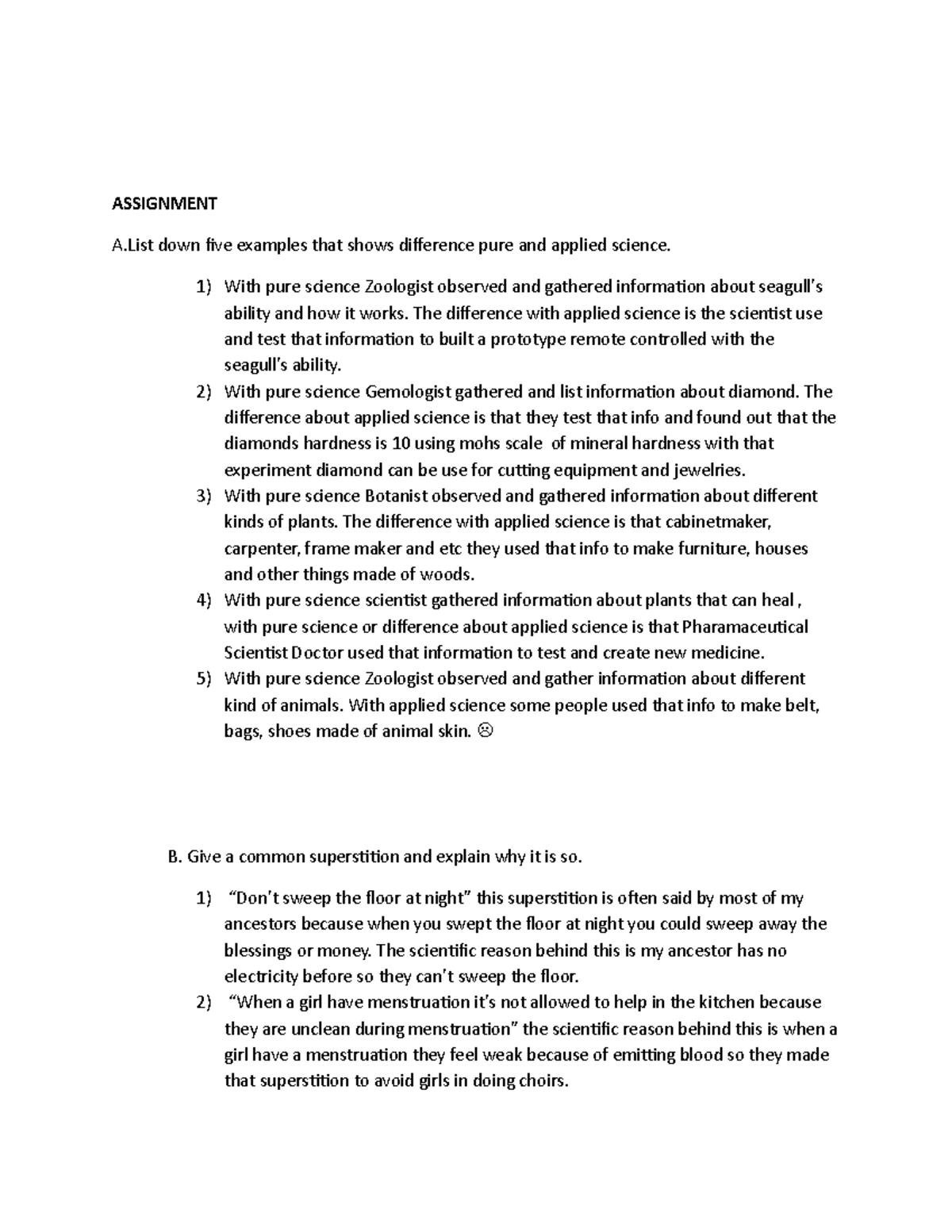 Zoo A - About applied science especially in animals - ASSIGNMENT A down ...