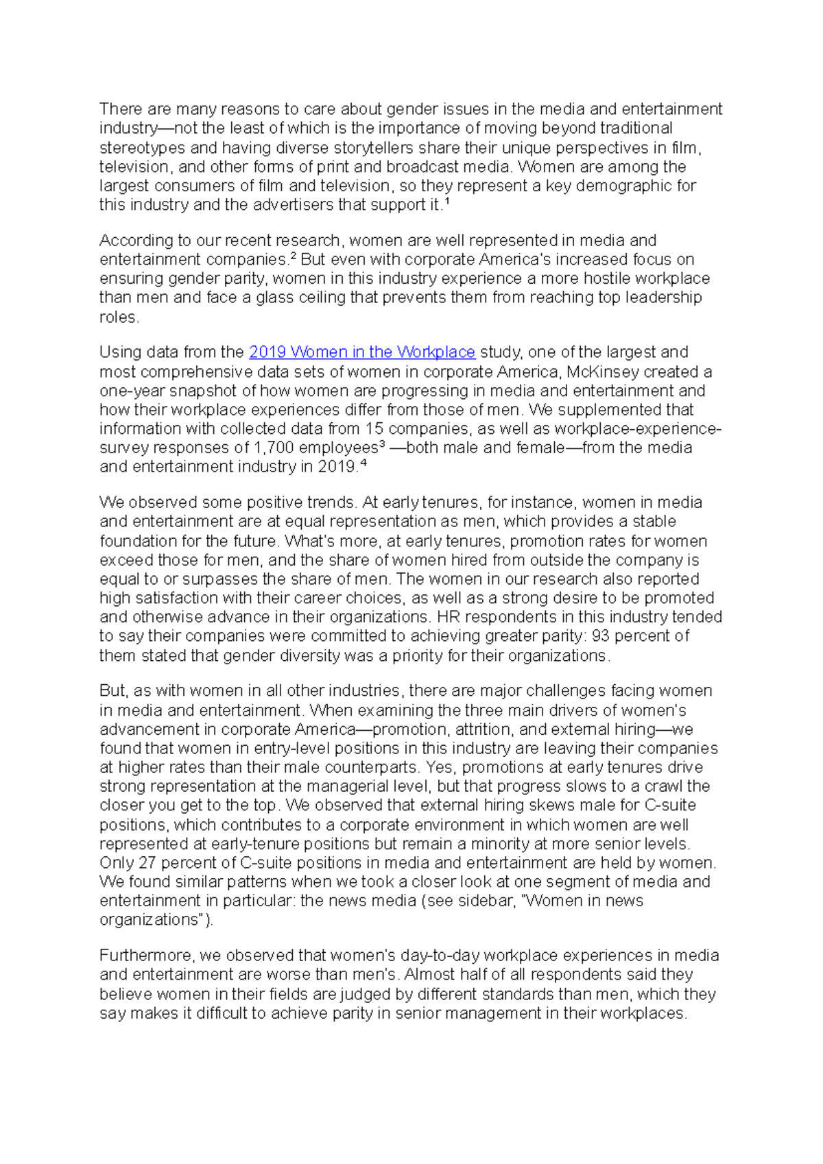 Talk on the stigma around women in media - There are many reasons to ...