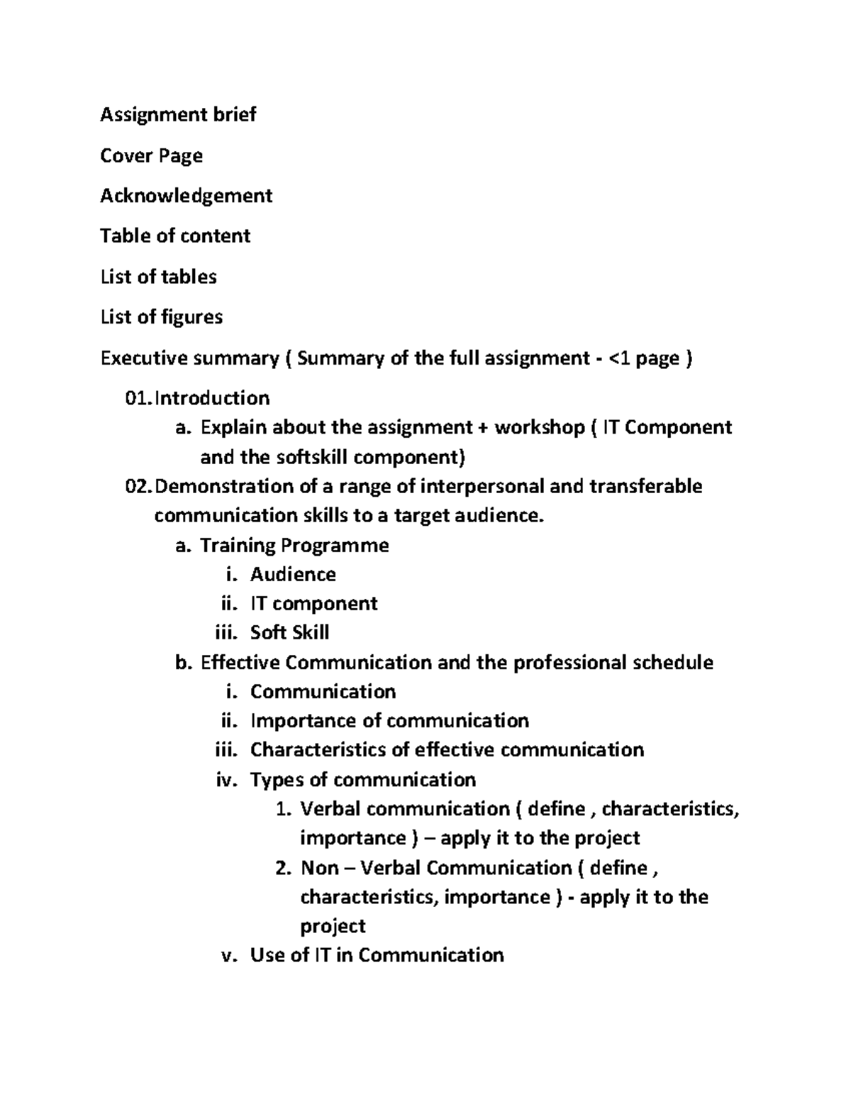 Assignment brief- Batch 89 - Assignment brief Cover Page ...
