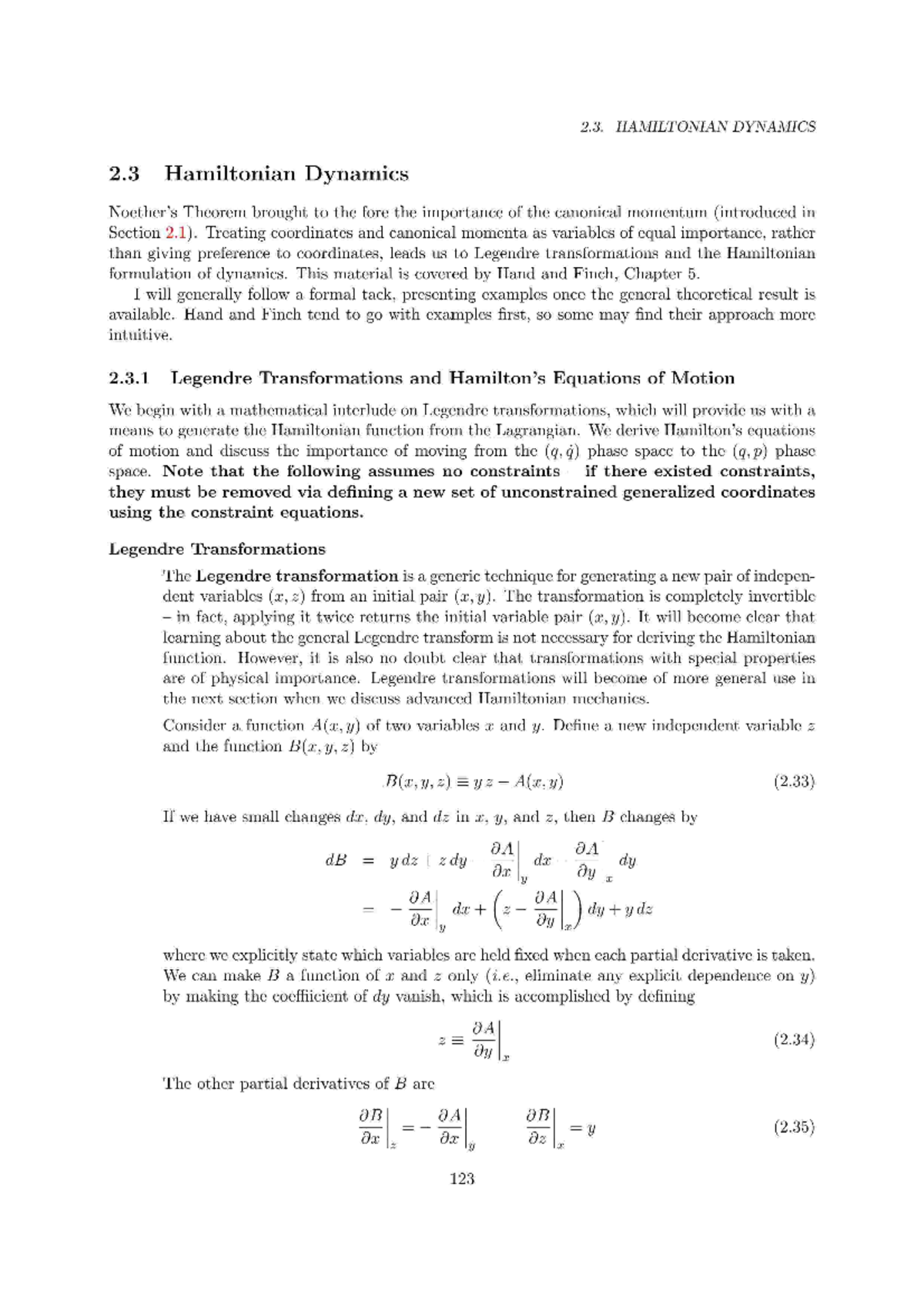 Chapter-2 Hamiltonian Dynamics part=C - Mathematical Physics-I - Studocu