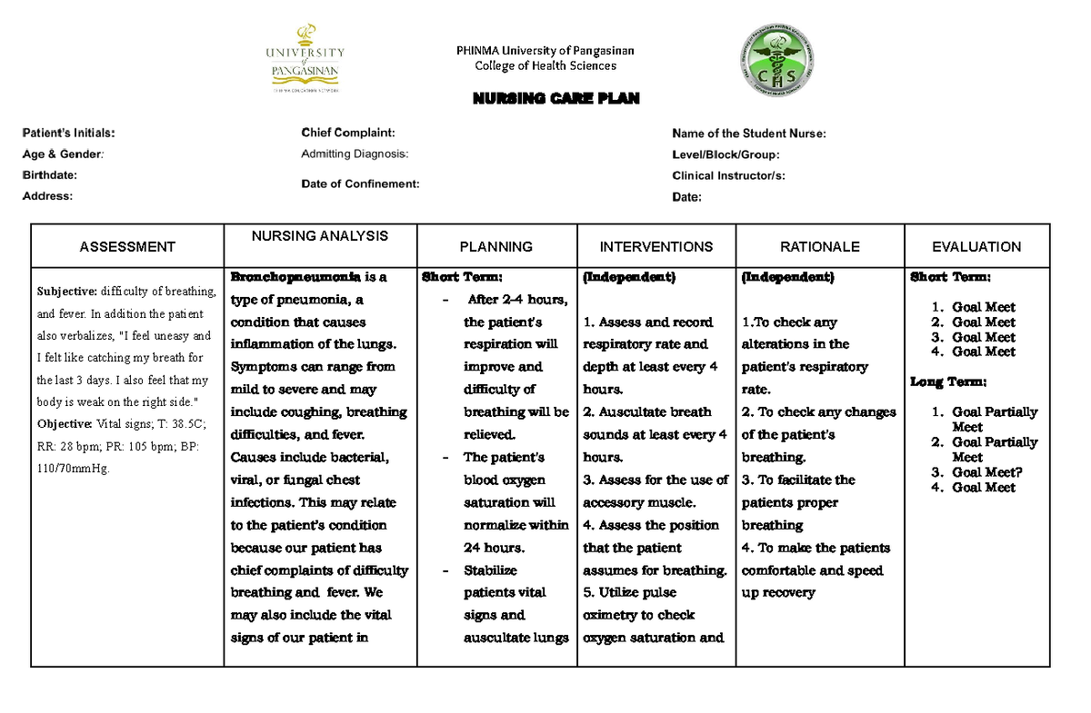 NCP-Partial-output - n/a - PHINMA University of Pangasinan College of ...
