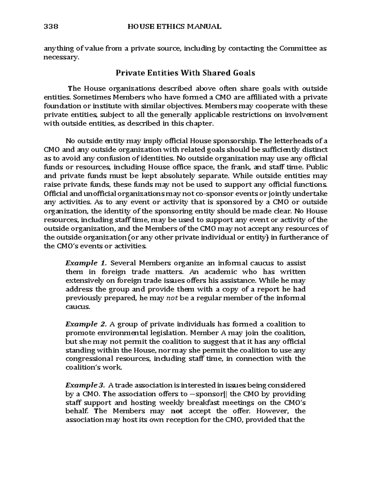 Unofficial Representational Activities - 338 HOUSE ETHICS MANUAL ...