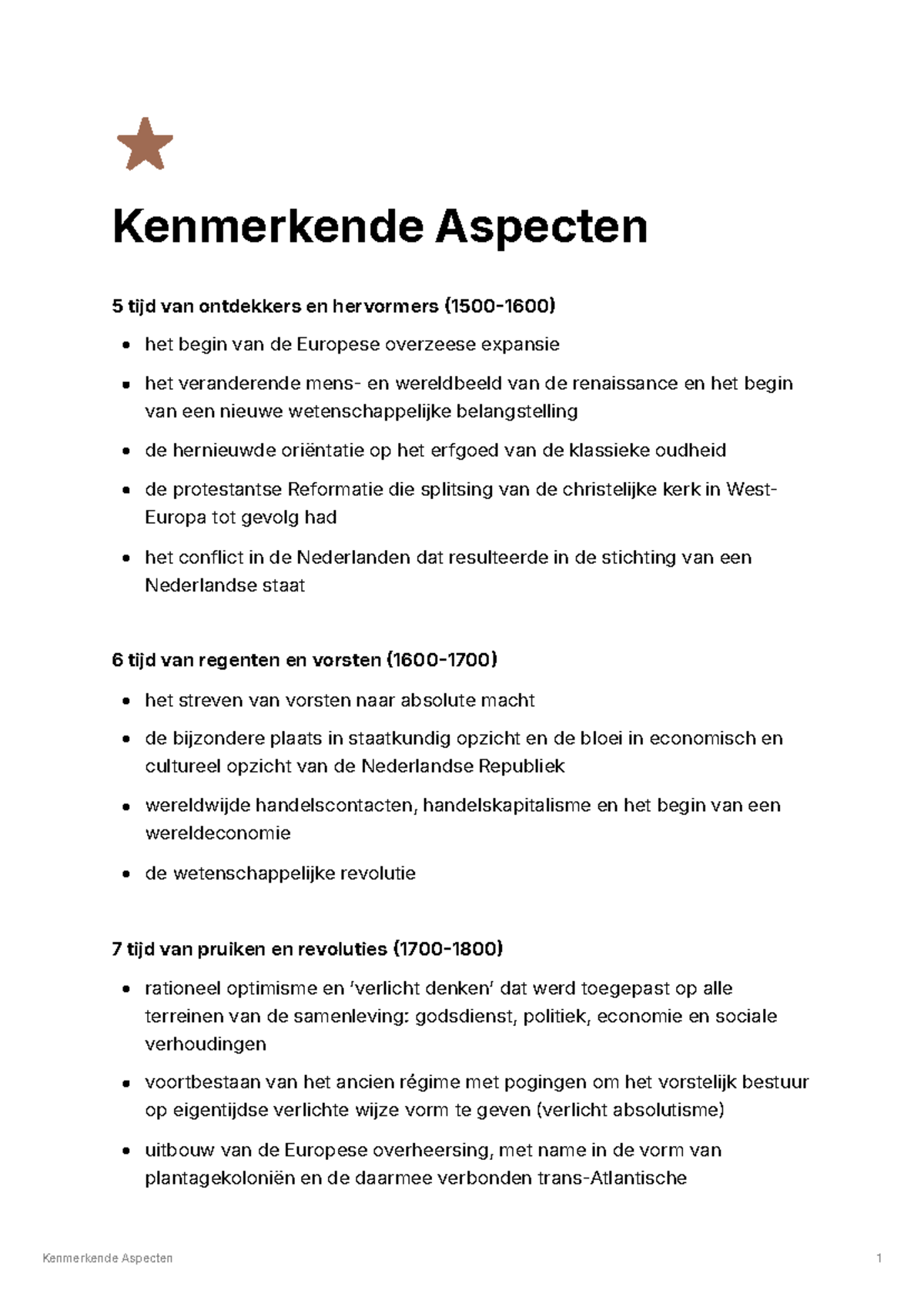 Kenmerkende aspecten - Studeersnel