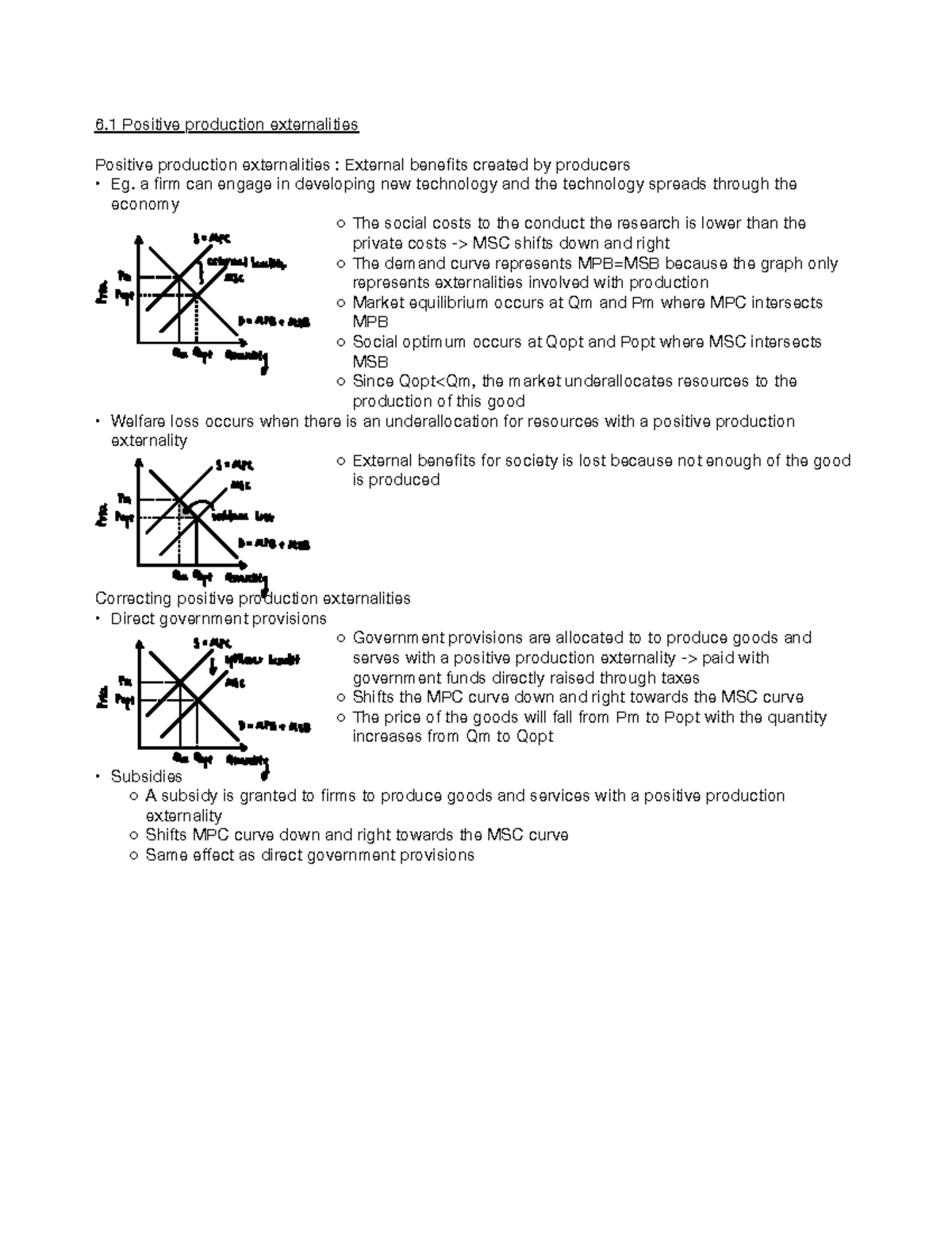 6.1 Positive production externalities - 6 Positive production ...