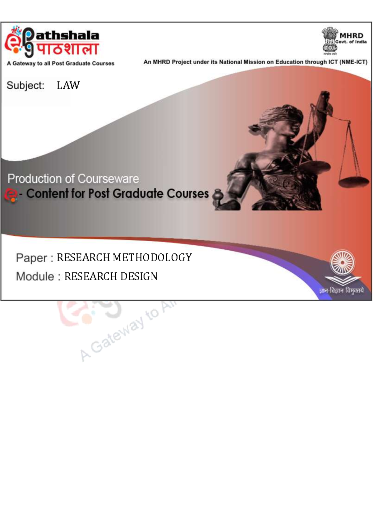 LEGAL RESEARCH NOTES - LAW RESEARCH METHODOLOGY RESEARCH DESIGN ...