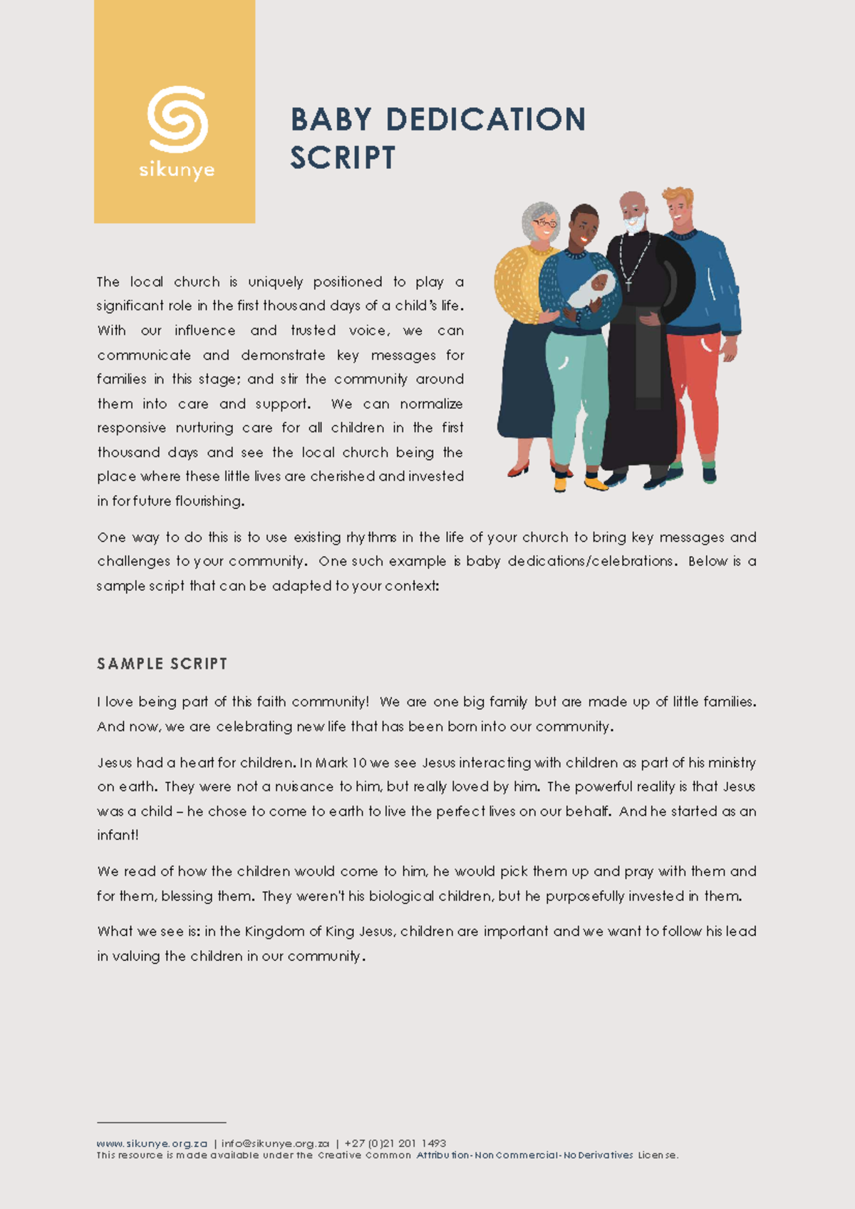 Baby Dedication Script 1 - sikunye.org This resource is made available ...