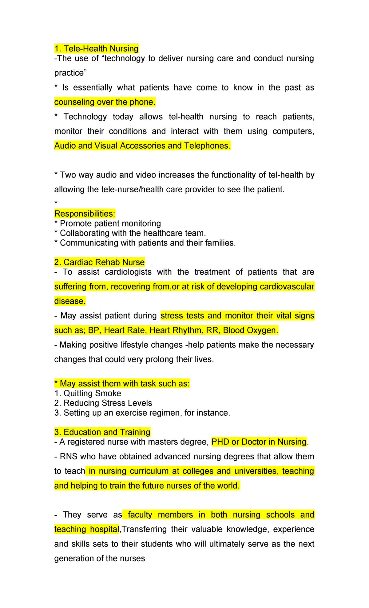 Entrep EXAM - Goodluck! - Tele-Health Nursing -The use of “technology to deliver nursing care ...