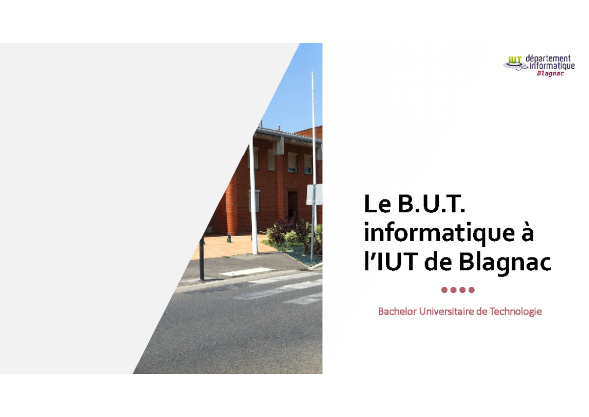 Pres BUT INFO - Cours d'informatique - Le B.U. informatique à l’IUT de ...