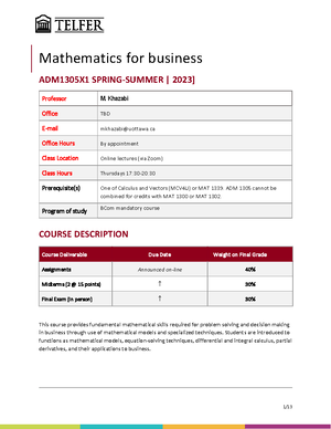 Midterm 1 cheat sheet example - ADM1305 - Studocu