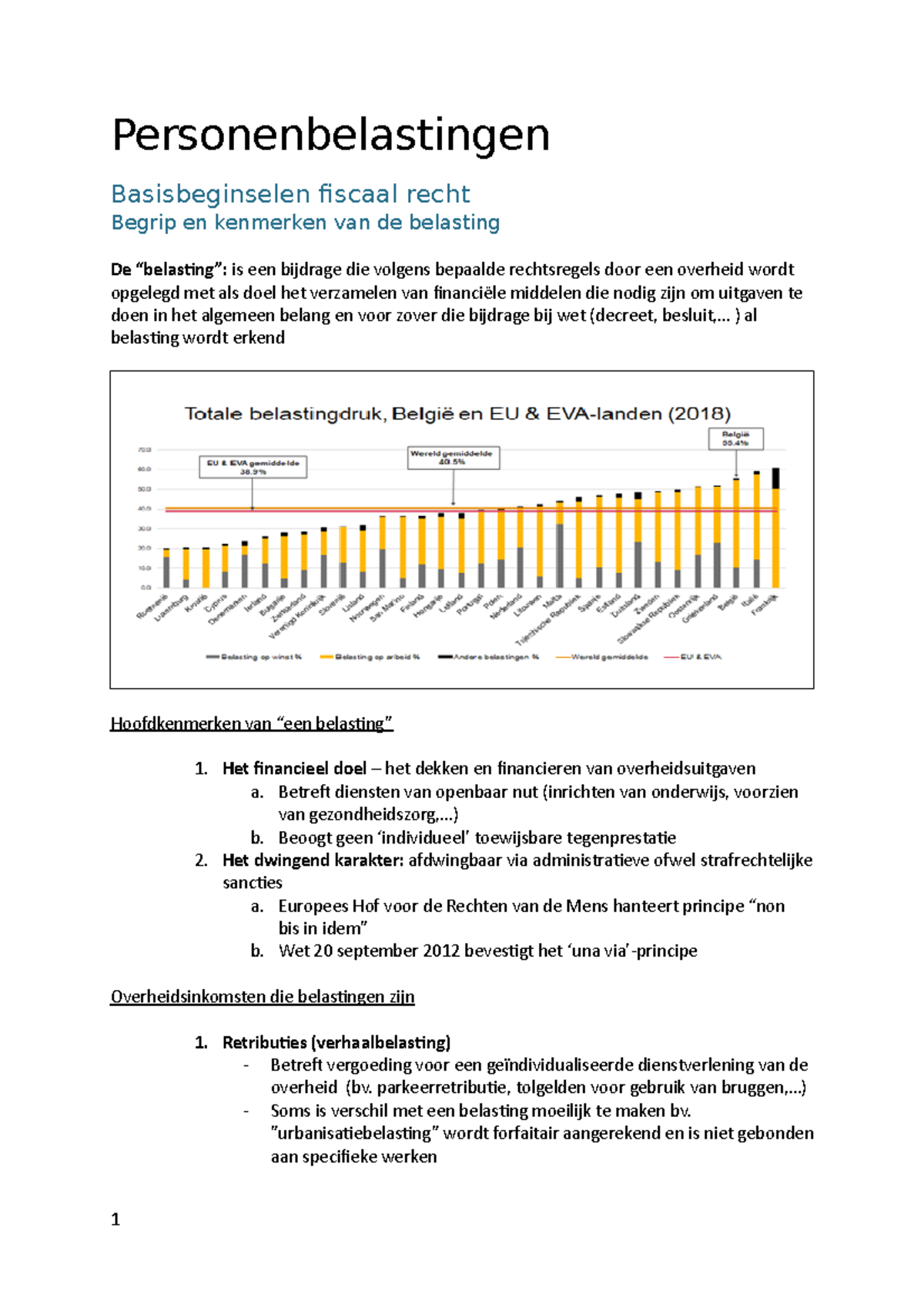 Personenbelastingen - eerste deel personenbelasting ...