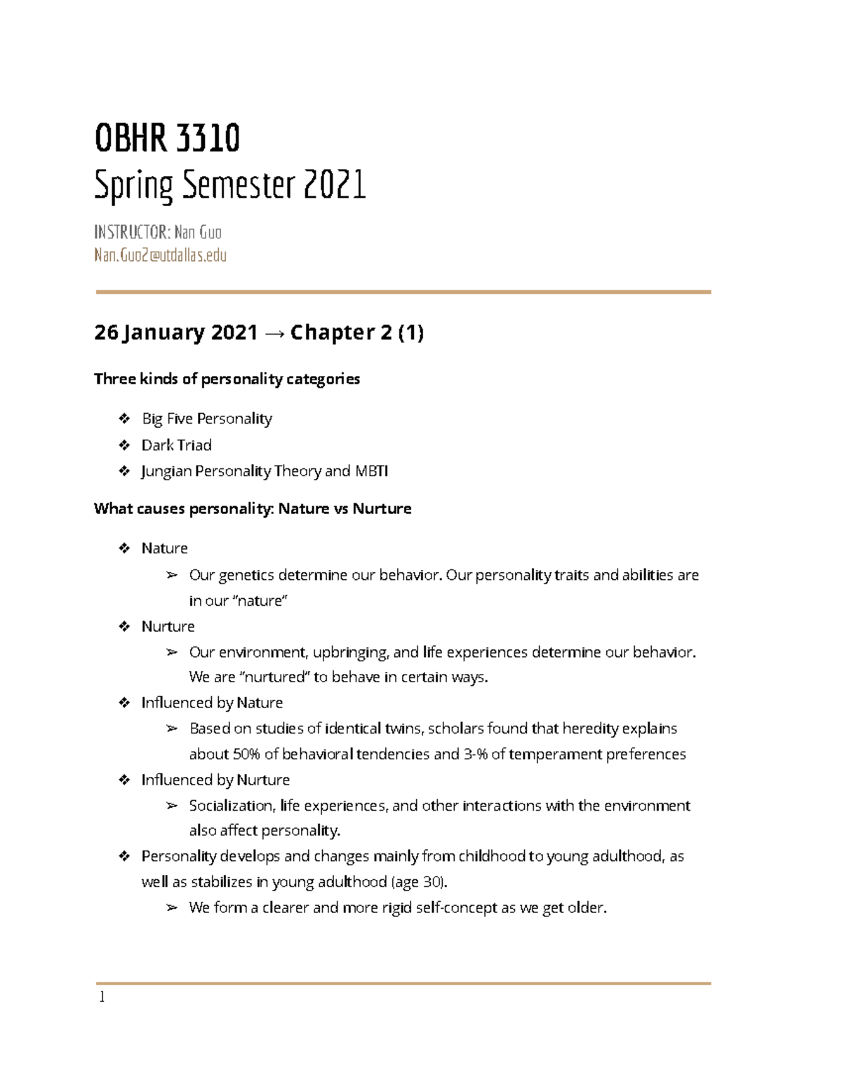 OBHR Class Notes 2(1) - Google Docs - OBHR 3310 Spring Semester 2021 ...
