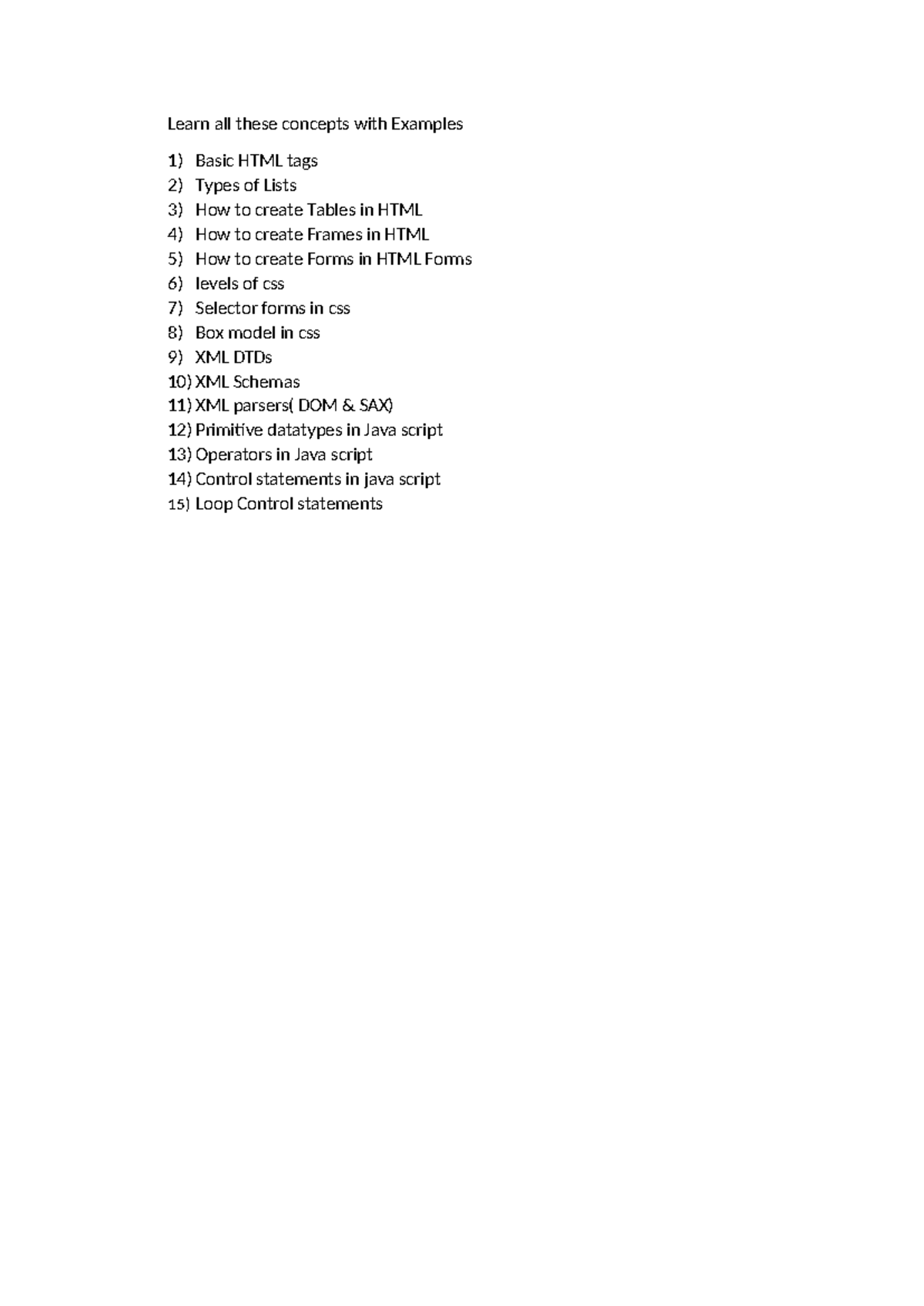 Imp questions - web technologies - Learn all these concepts with ...