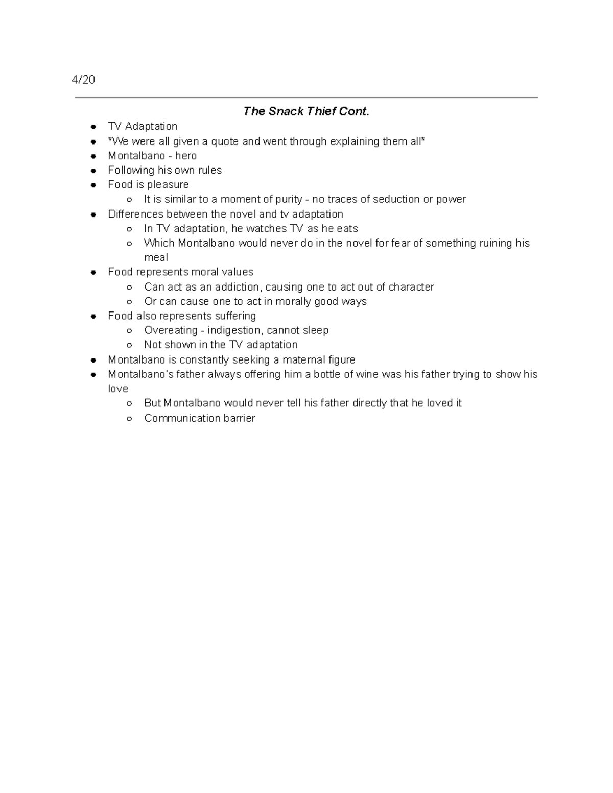 Uploading Notes (18) - 4/ The Snack Thief Cont. TV Adaptation We were ...