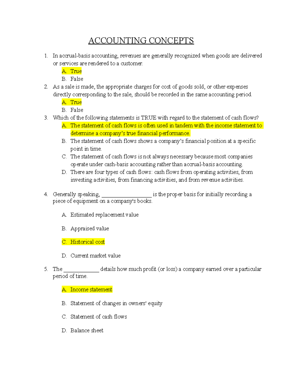 F .T Topical 2021 - Q - Lecture notes - ACCOUNTING CONCEPTS In accrual ...
