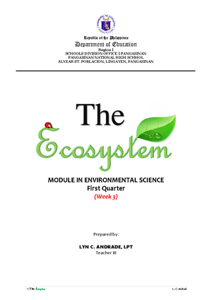 ENVI SCI SAS Day 1 - Module - Module #1 Student Activity Sheet Name ...