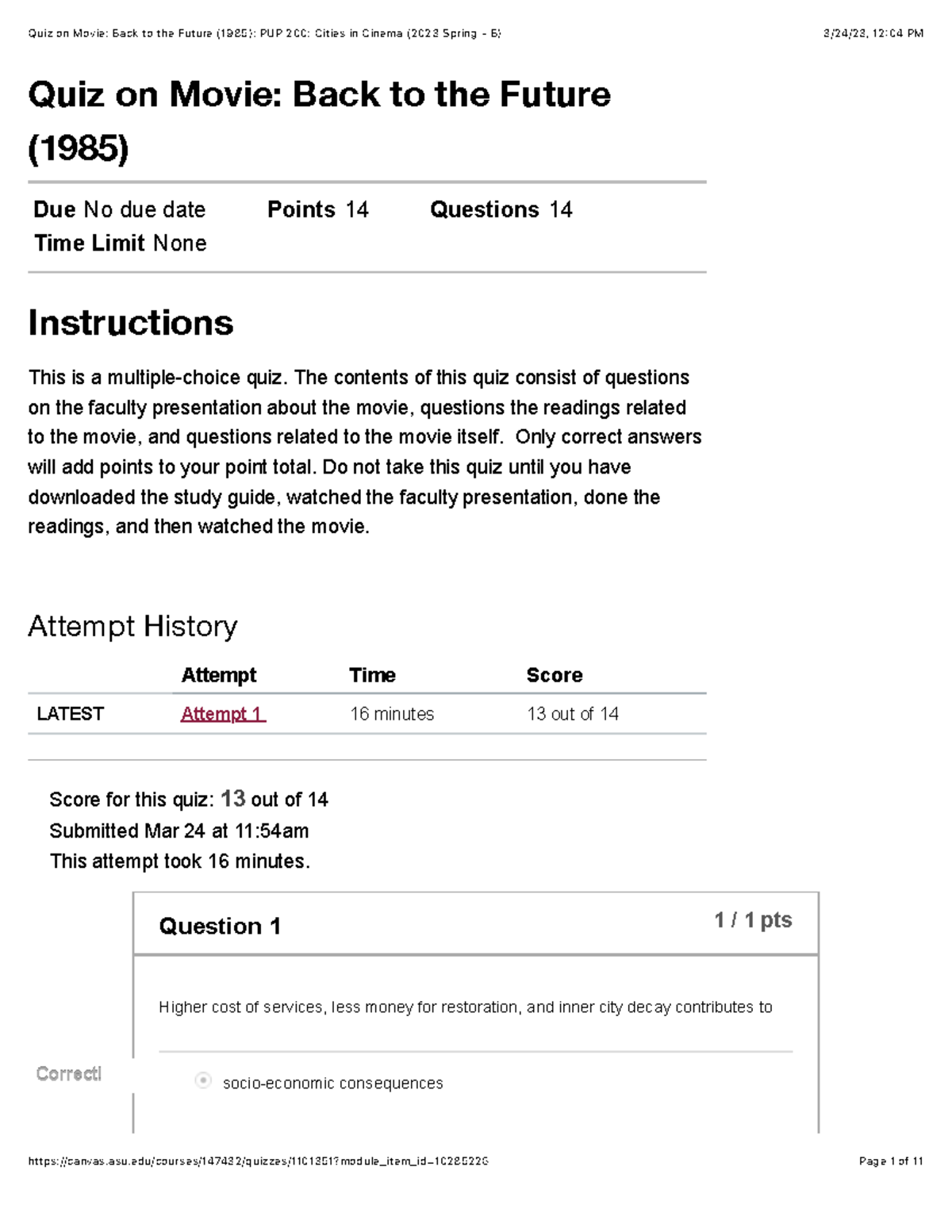 Back to The Future Quiz - Quiz on Movie, Lecture and Reading - Quiz on ...