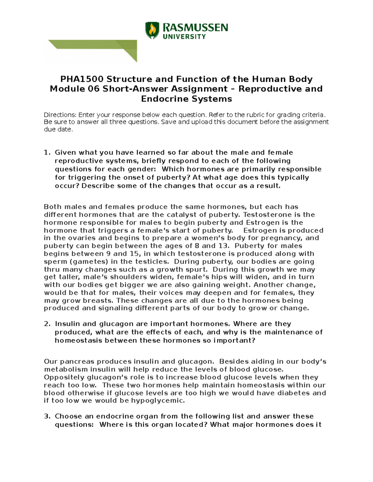Agadomski Module 6Reproductive Endocrine 061722 - PHA1500 Structure and ...