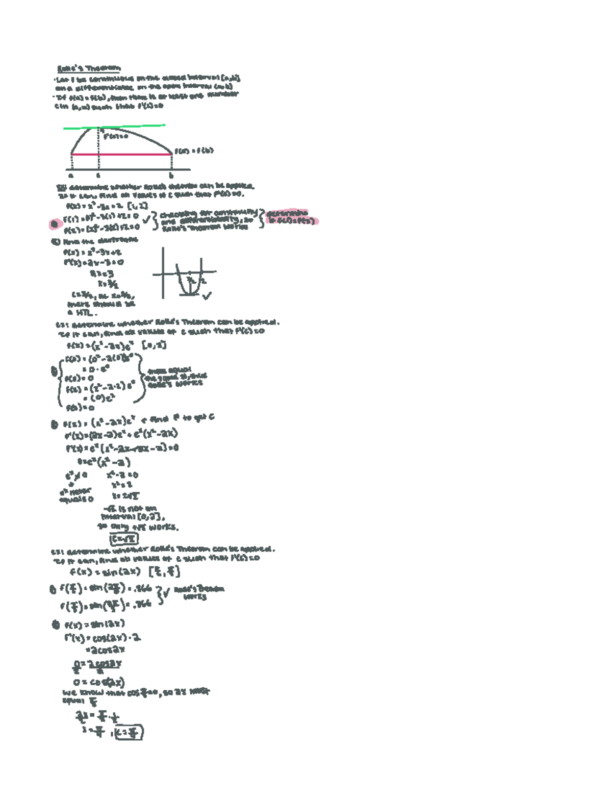 The Mean Value Theorem - Rolle'stheorem ...