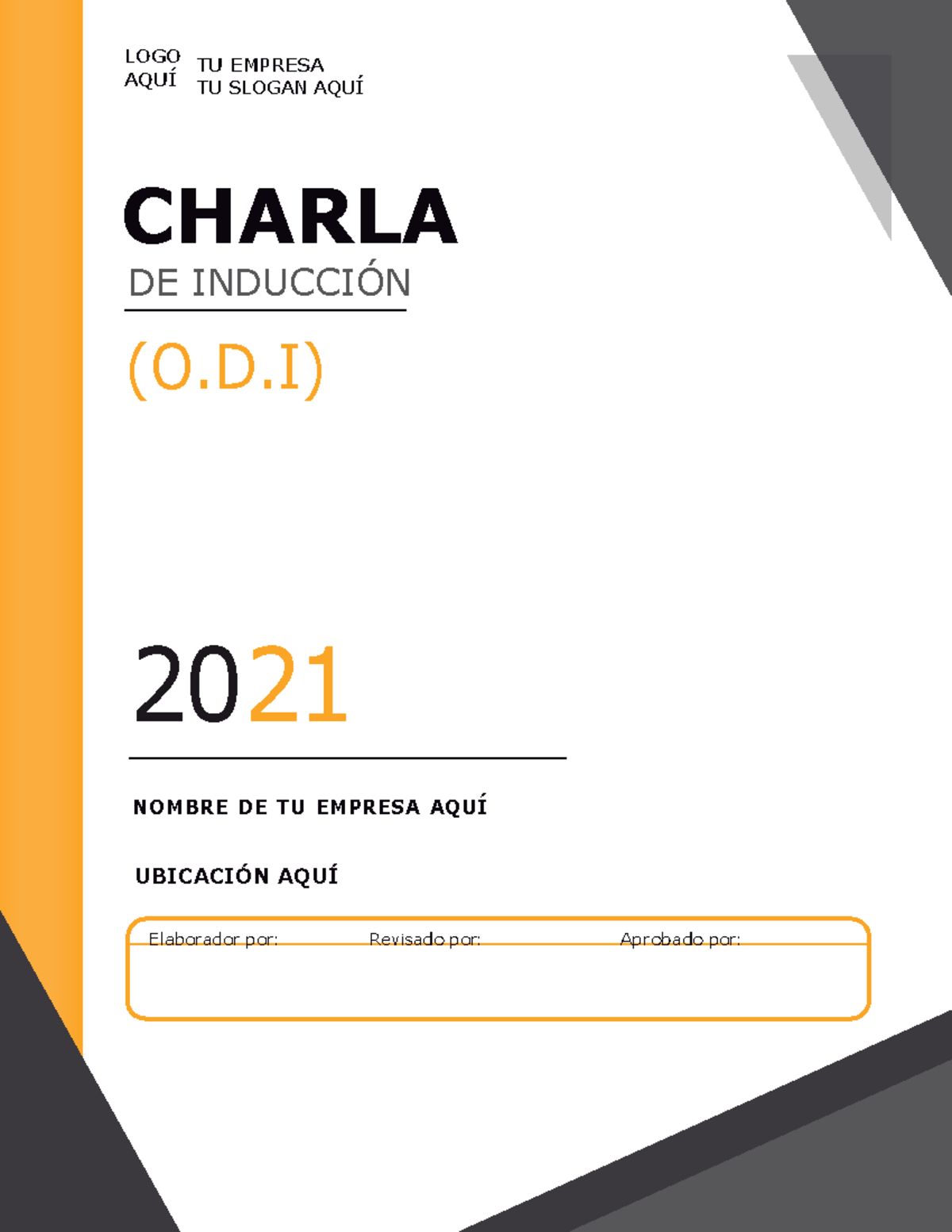 Formato Odi - Obligacion de informar - LOGO AQUÍ TU EMPRESA TU SLOGAN ...