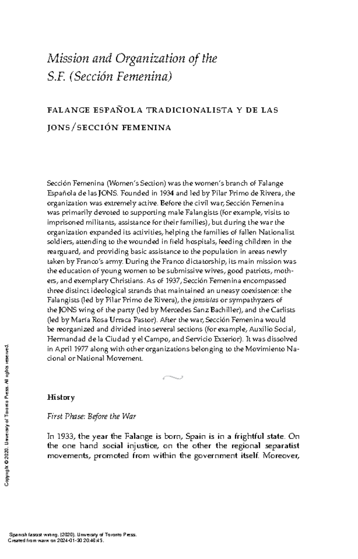 Spanish Fascist Writing - (Section Three The New Man and the New Woman ...