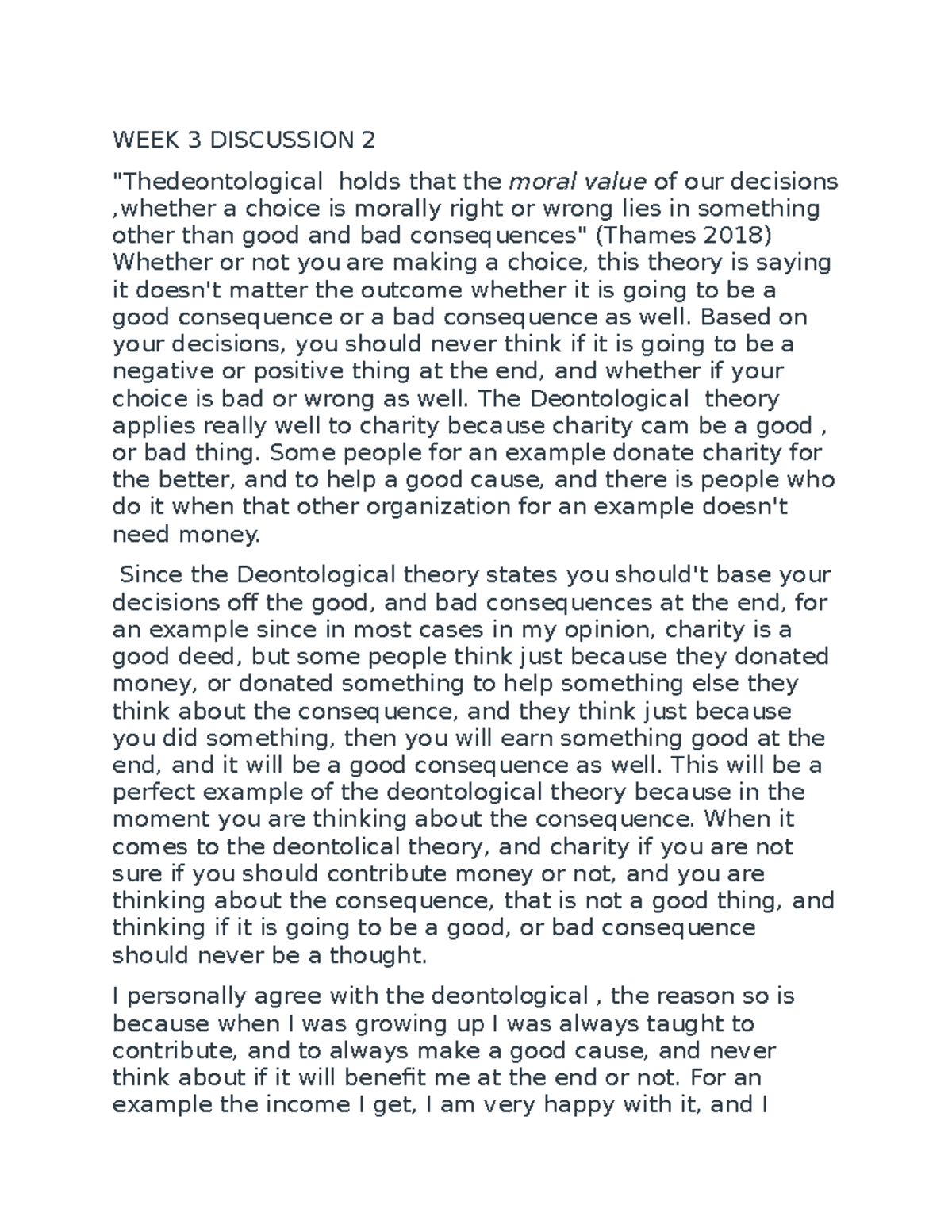 WEEK 3 Discussion 2 - notes - WEEK 3 DISCUSSION 2 - Studocu