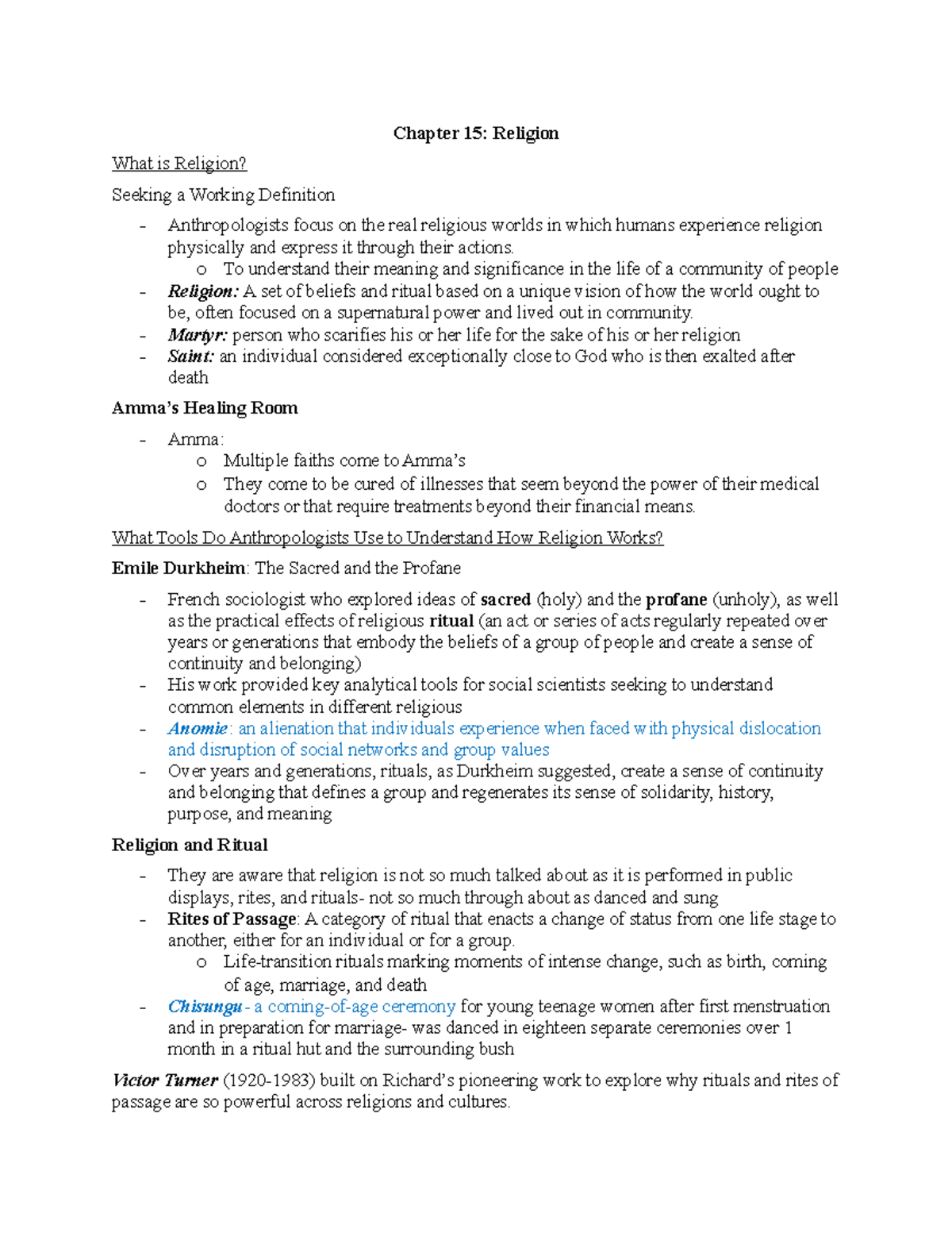 Chapter 15 Religion Chapter 15 Religion What Is Religion Seeking
